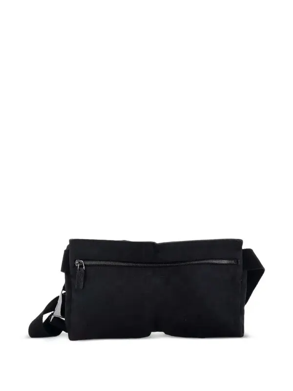 Gucci Vintage Double Gg Canvas Leather Belt Bag