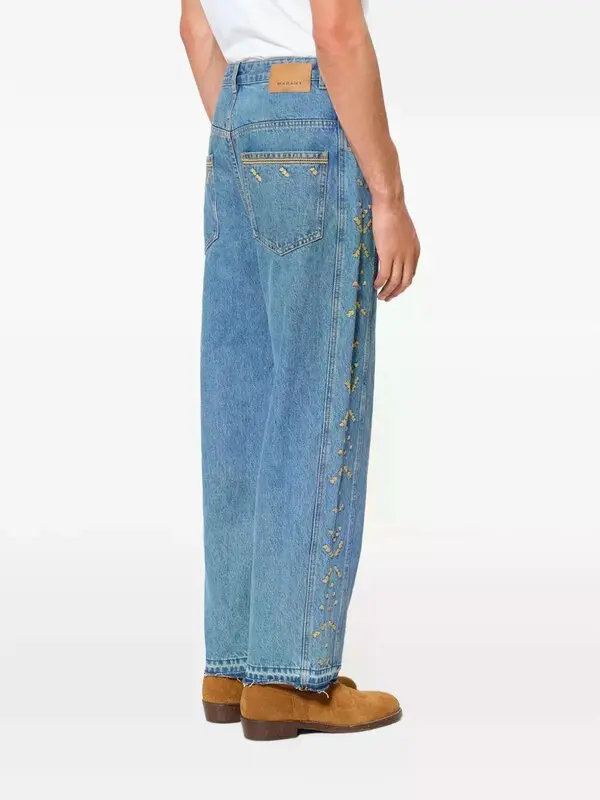 MARANT Jorian Barrel Fit Embroidered Jeans