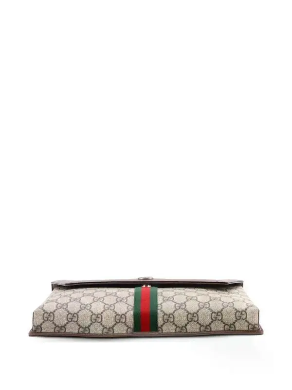 Gucci Ophidia Gg Coated Canvas Large Clutch Bag