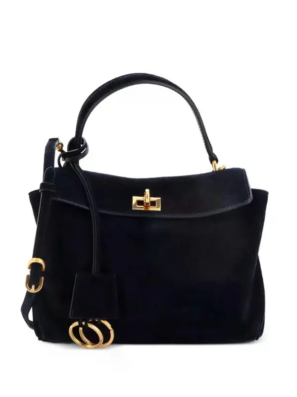 Balenciaga Rodeo Suede Mini Shoulder Bag - Black