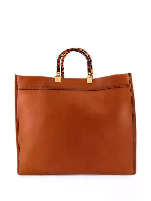 Fendi Sunshine Shopper Leather Large Tote Bag