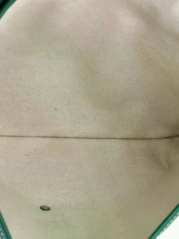 Goyard Coursier Messenger Bag In Coated Canvas And Leather - Green