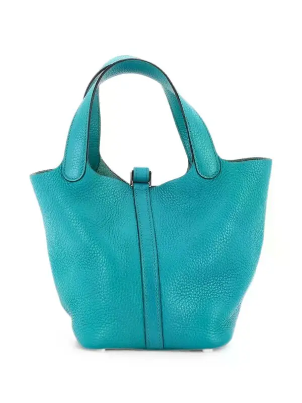 Hermès Picotin Lock Bag Clemence Pm Bucket Bag - Blue