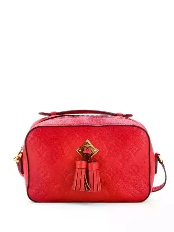 LOUIS VUITTON Saintonge Handbag Monogram Empreinte Leather Crossbody Bag - Red