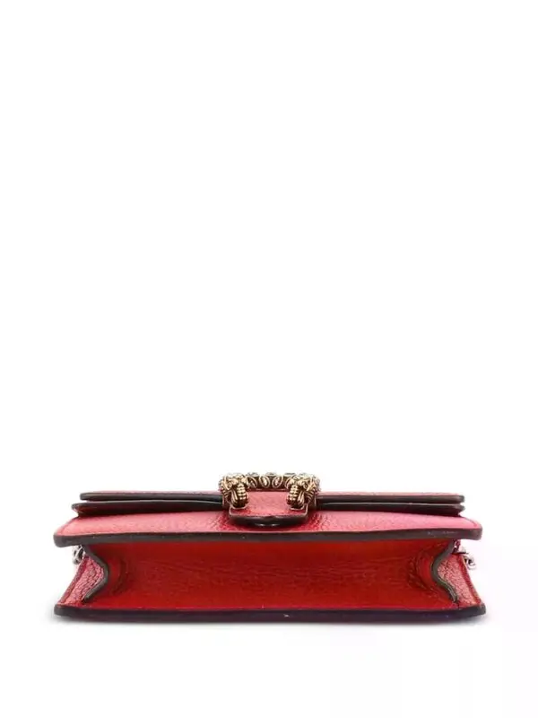 Gucci Dionysus Bag Leather Super Mini Clutch Bag - Red