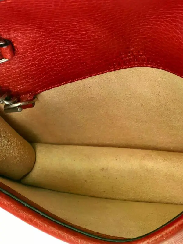 Gucci Dionysus Bag Leather Super Mini Clutch Bag - Red