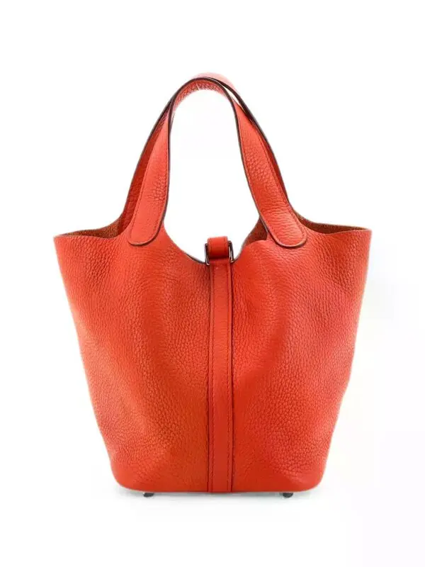 Hermès Picotin Lock Bag Clemence Pm Bucket Bag - Orange