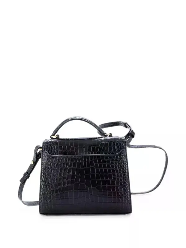 Saint Laurent Cassandra Top Handle Bag Crocodile Embossed Leather Mini Shoulder Bag