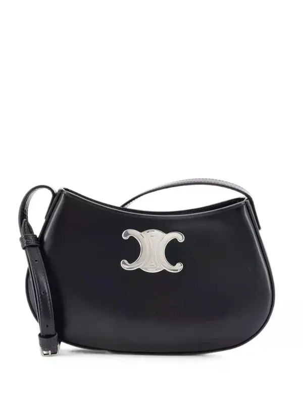 Celine Triomphe Tilly Bag Smooth Calfskin Shoulder Bag - Black