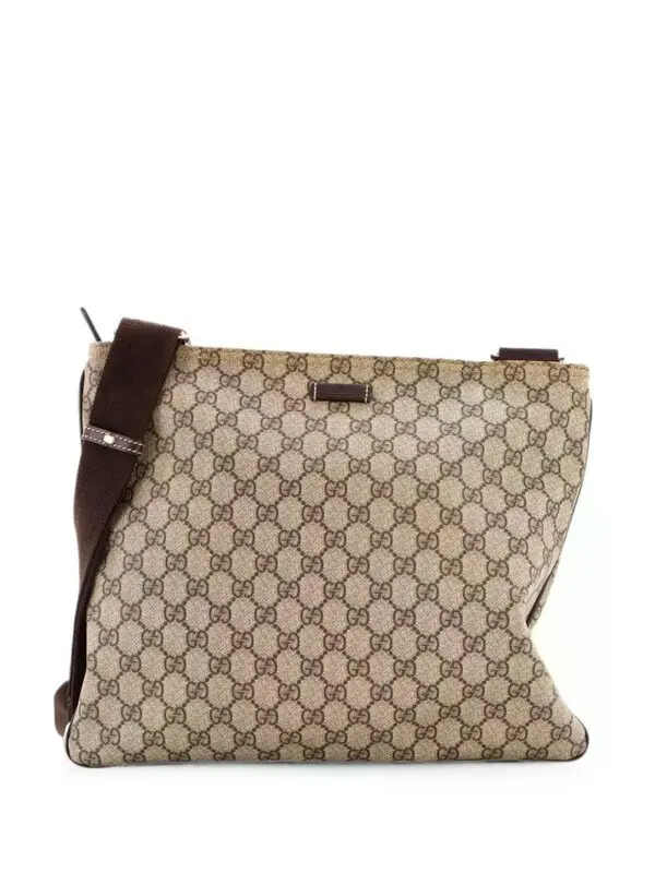 Gucci Gg Coated Canvas Messenger Bag