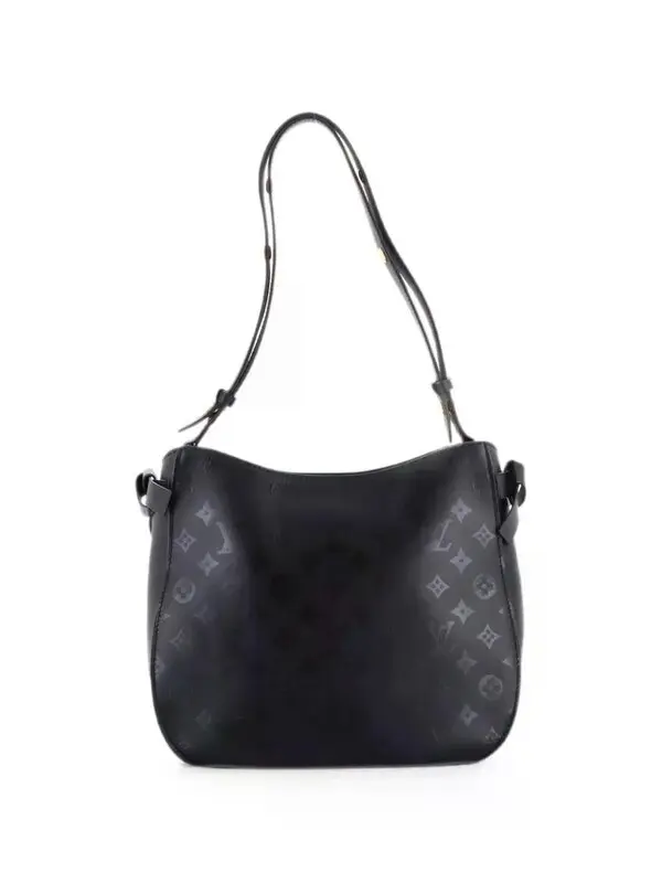 LOUIS VUITTON Very Monogram Leather Hobo Bag - Black
