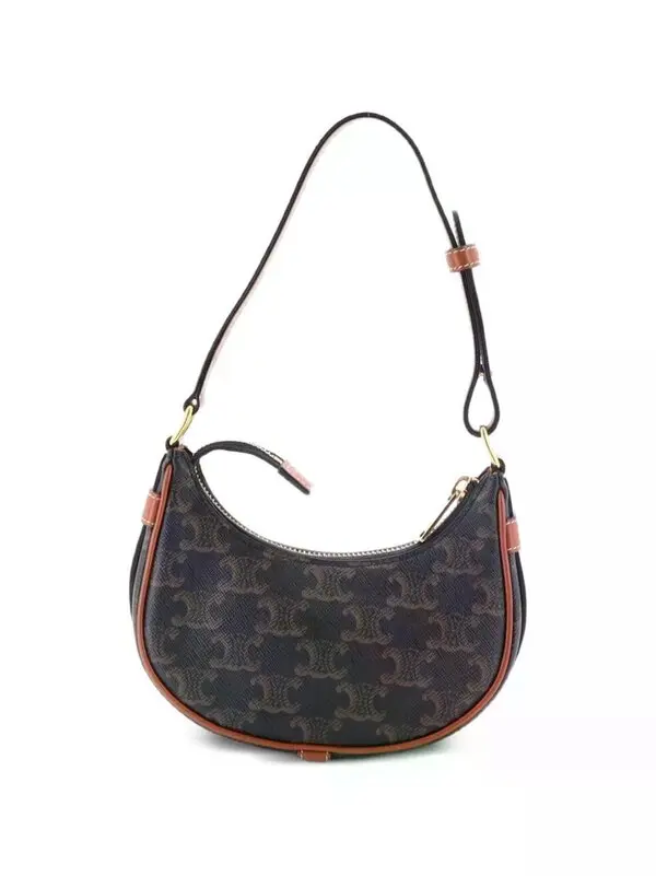 Celine Ava Bag Triomphe Coated Canvas Mini Shoulder Bag - Brown