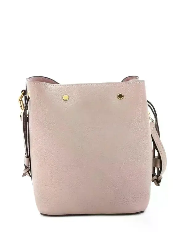 LOUIS VUITTON Lockme Leather Nano Bucket Bag - Neutrals