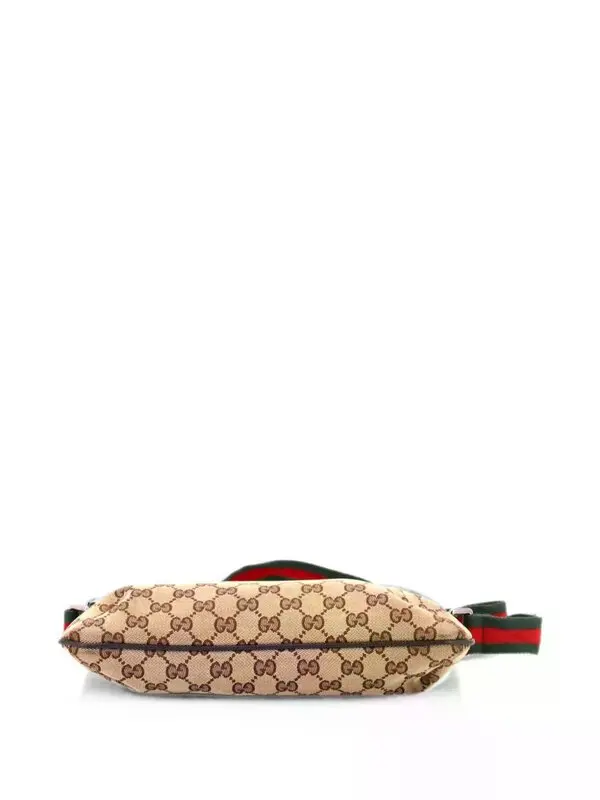 Gucci Web Strap Messenger Bag Gg Canvas Small Crossbody Bag