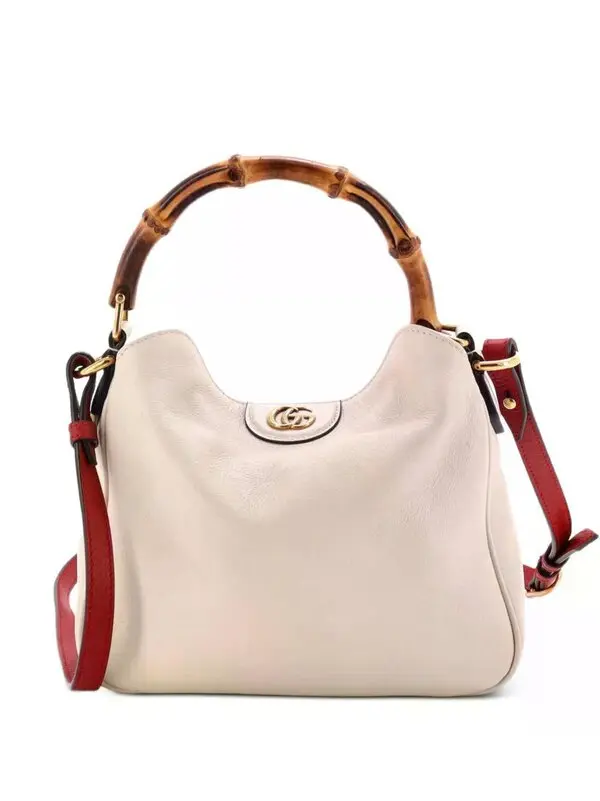 Gucci Diana Nm Bamboo Shoulder Bag Leather Small Tote Bag - Neutrals