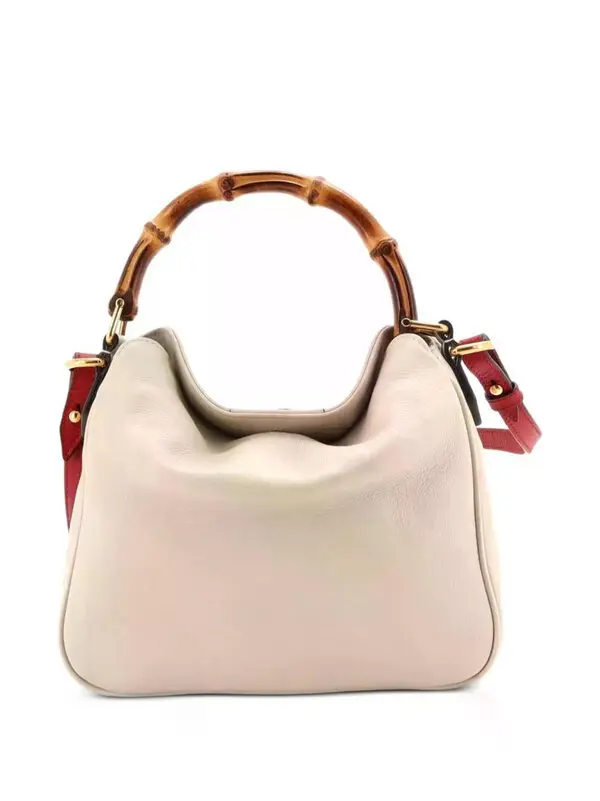Gucci Diana Nm Bamboo Shoulder Bag Leather Small Tote Bag - Neutrals