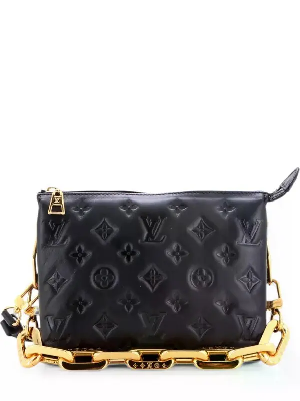 LOUIS VUITTON Coussin Bag Monogram Embossed Lambskin Bb Crossbody Bag