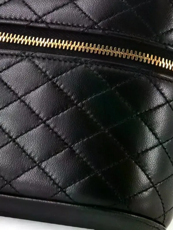 Saint Laurent Gaby Zip Around Vanity Bag Quilted Leather Mini Satchel