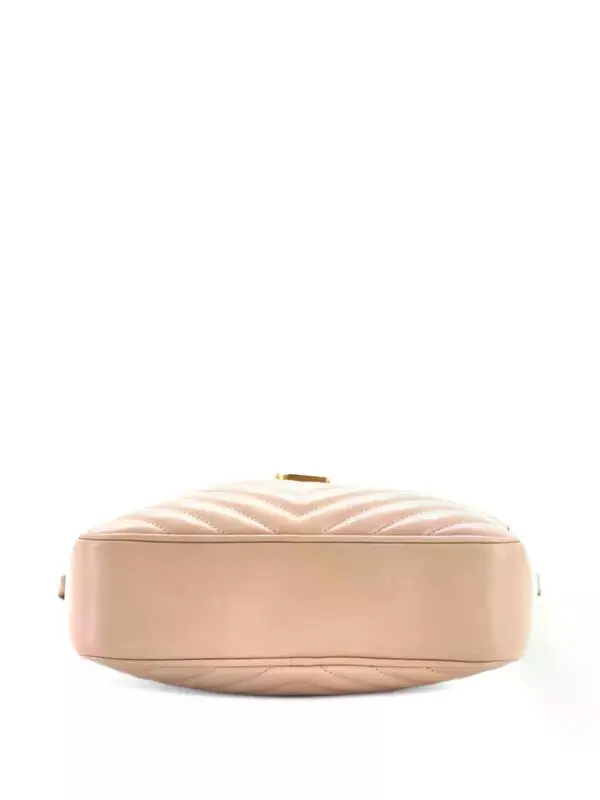 Saint Laurent Lou Camera Bag Matelassé Chevron Leather Small Crossbody Bag - Neutrals
