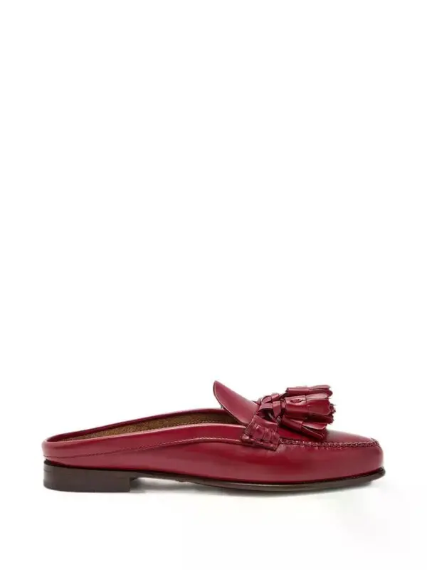 Hereu Borlada Tassel-detail Flat Mules - Red
