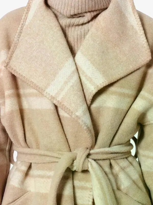 MARANT ETOILE Brea Horizontal-stripe Belted Coat