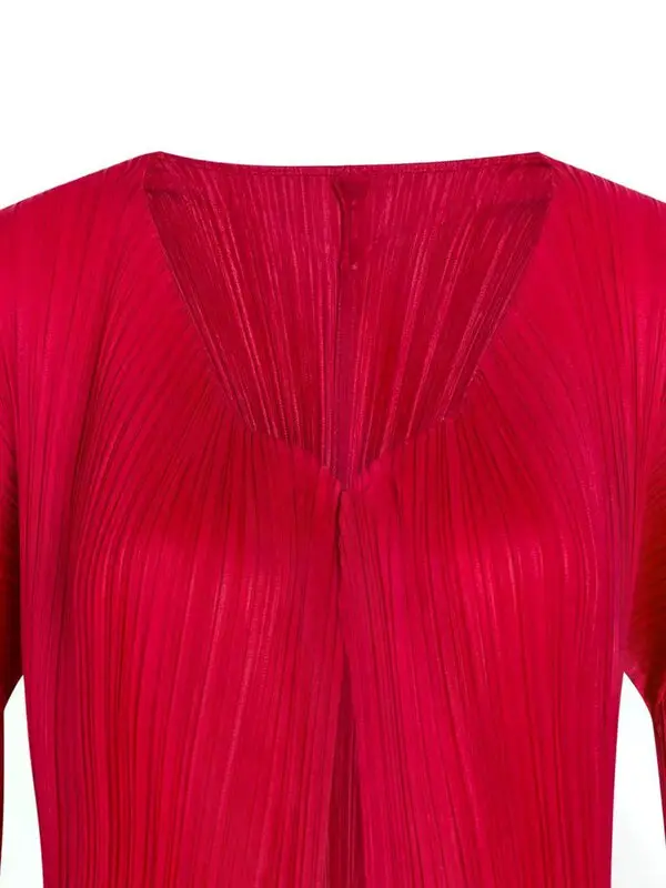Issey Miyake Pleated Open-front Top