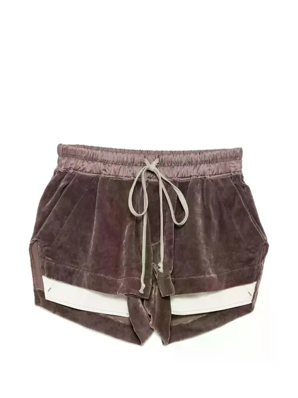 Rick Owens Velvet Drawstring Shorts