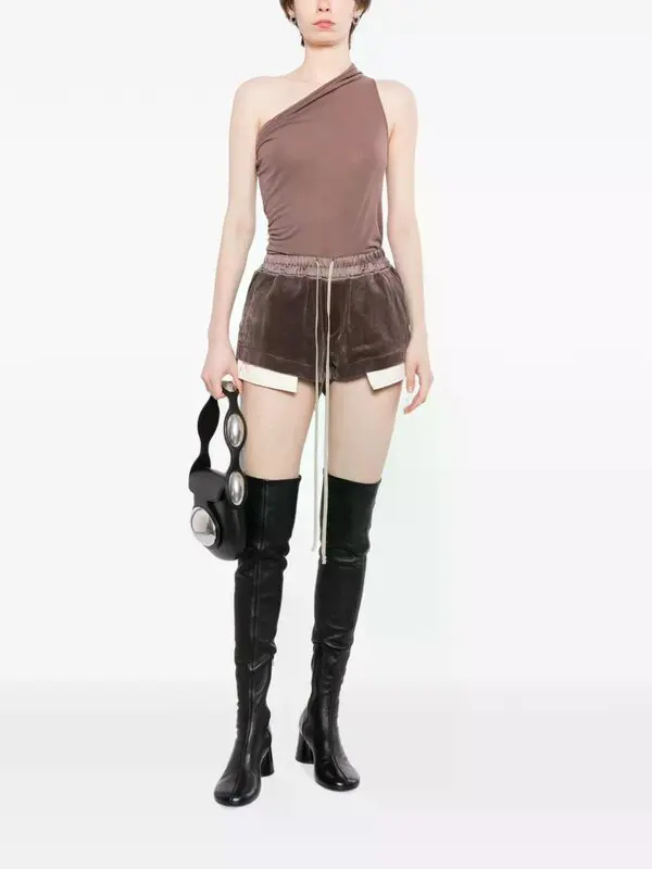 Rick Owens Velvet Drawstring Shorts