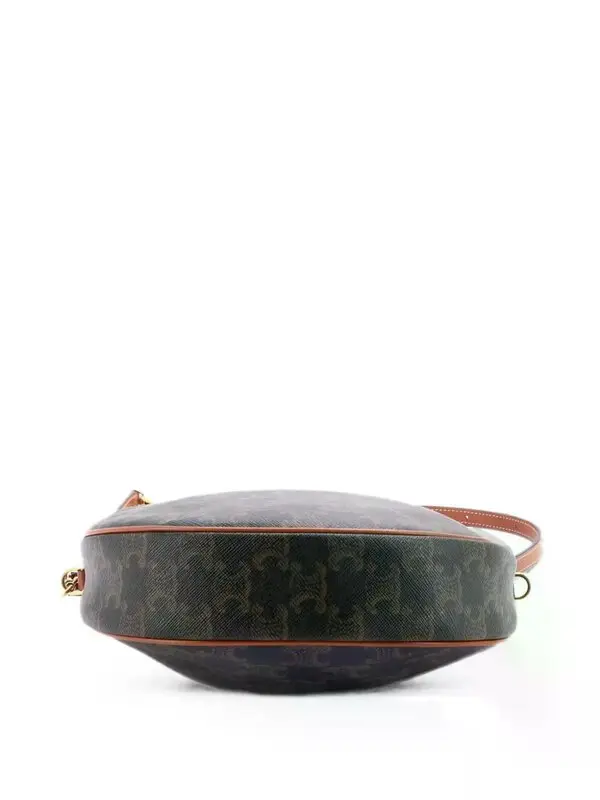 Celine Triomphe Coated Canvas Teen Hobo Bag