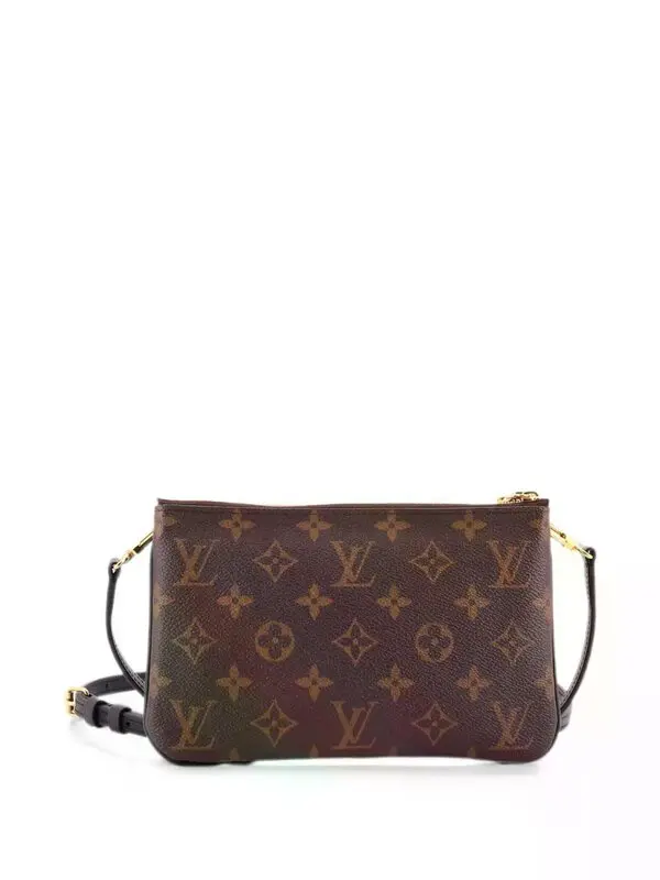 LOUIS VUITTON Double Zip Pochette Reverse Monogram Giant Clutch Bag