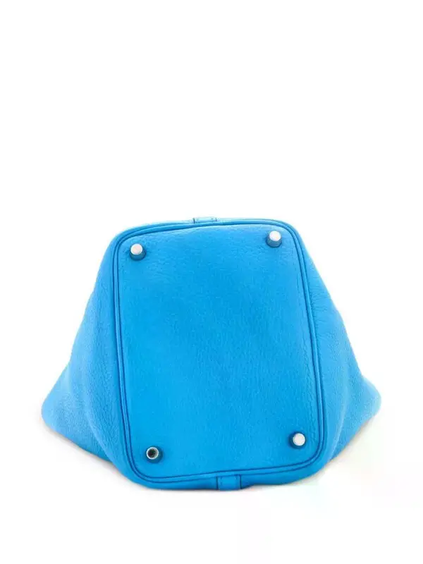 Hermès Clat Picotin Lock Bag Clemence Pm Tote Bag - Blue