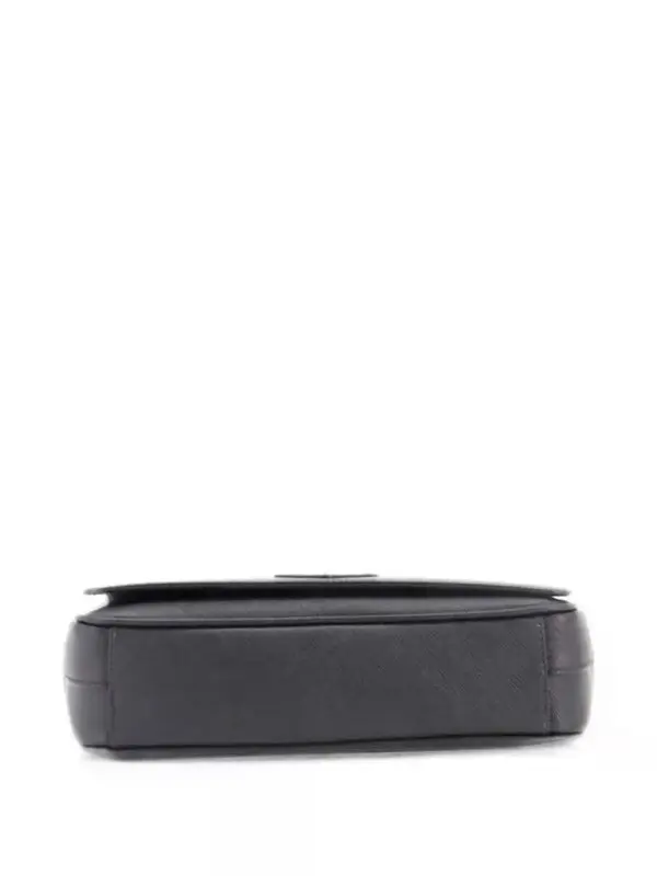 Prada Saffiano Leather Flap Messenger Bag