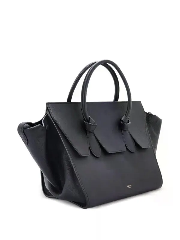 Celine Tie Knot Grainy Leather Mini Tote Bag - Black