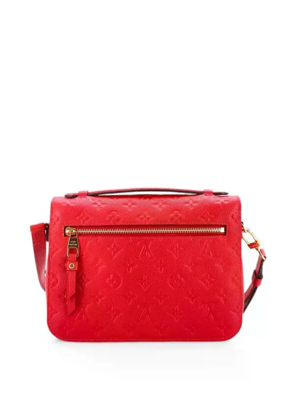 LOUIS VUITTON Pochette Metis Monogram Empreinte Leather Crossbody Bag - Red