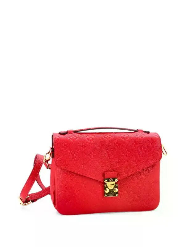 LOUIS VUITTON Pochette Metis Monogram Empreinte Leather Crossbody Bag - Red