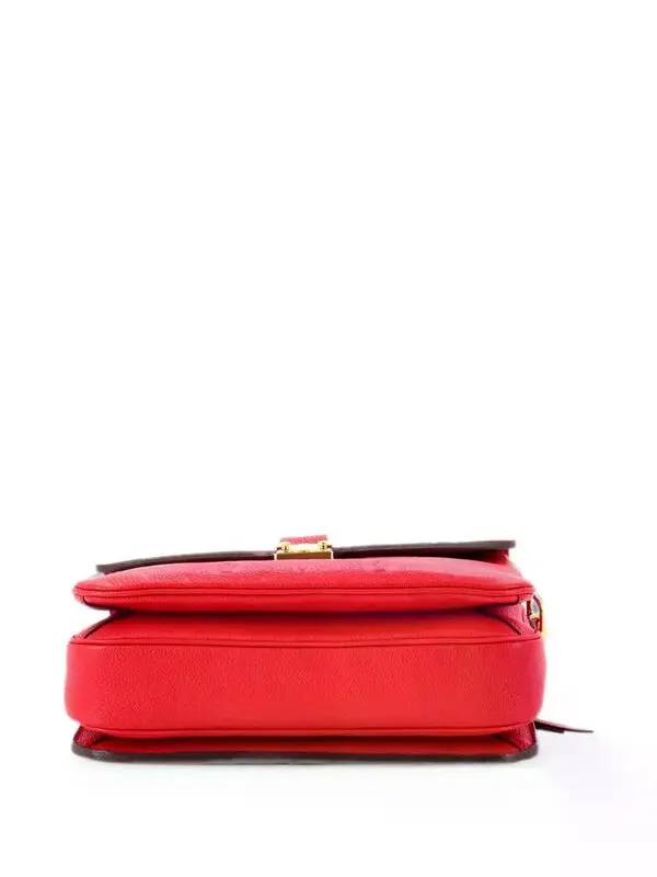 LOUIS VUITTON Pochette Metis Monogram Empreinte Leather Crossbody Bag - Red