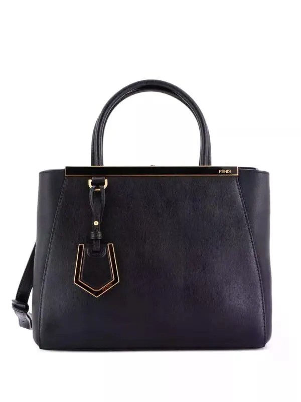 Fendi 2jours Leather Petite Satchel - Black
