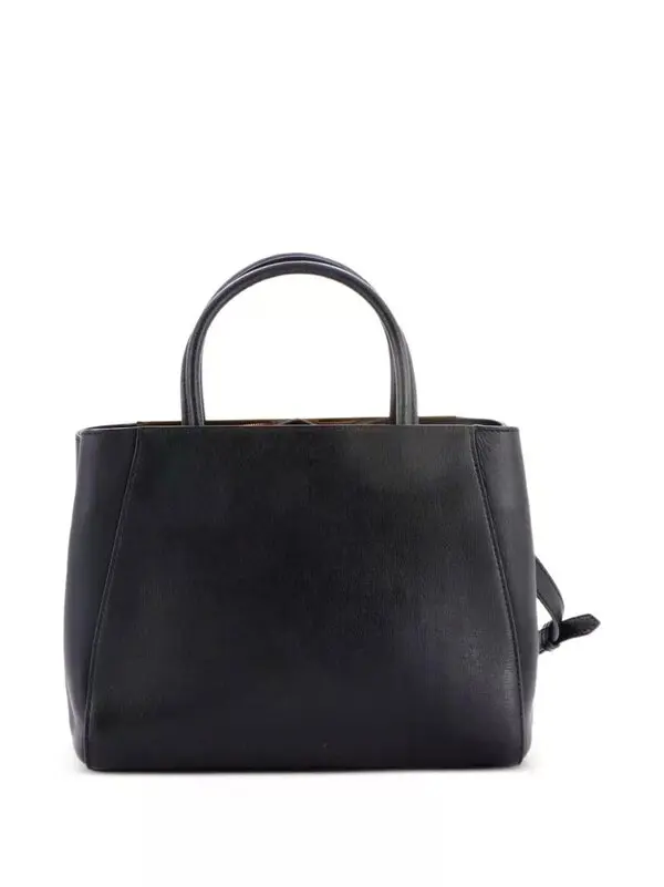 Fendi 2jours Leather Petite Satchel - Black
