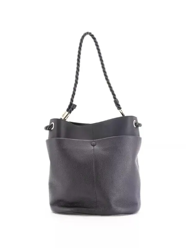 Chloé Braided Handle Key Leather Bucket Bag