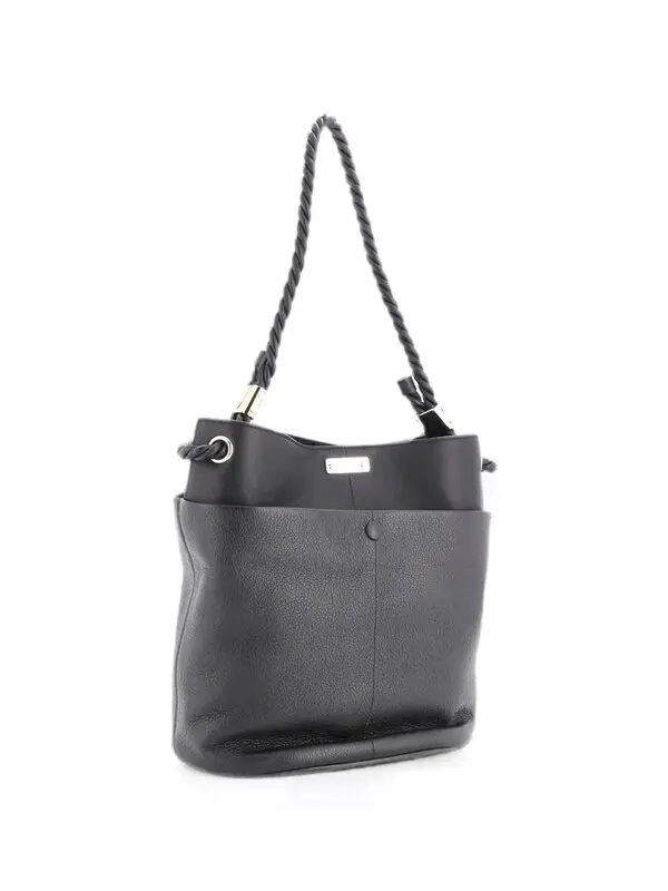 Chloé Braided Handle Key Leather Bucket Bag