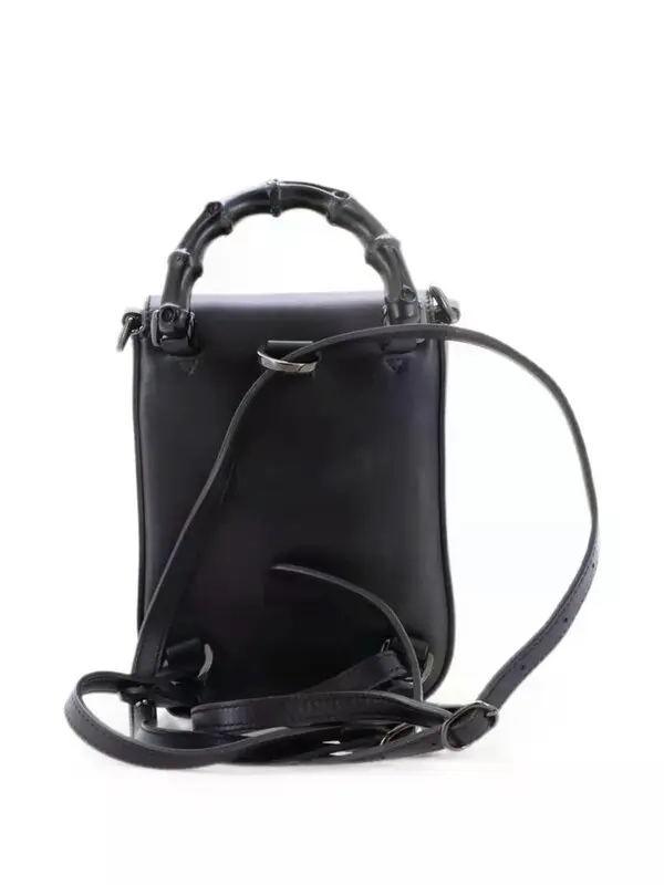 Gucci Bamboo Top Handle Backpack Leather Mini Shoulder Bag