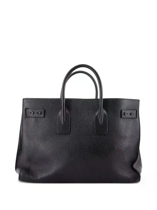 Saint Laurent Sac De Jour Souple Leather Satchel - Black