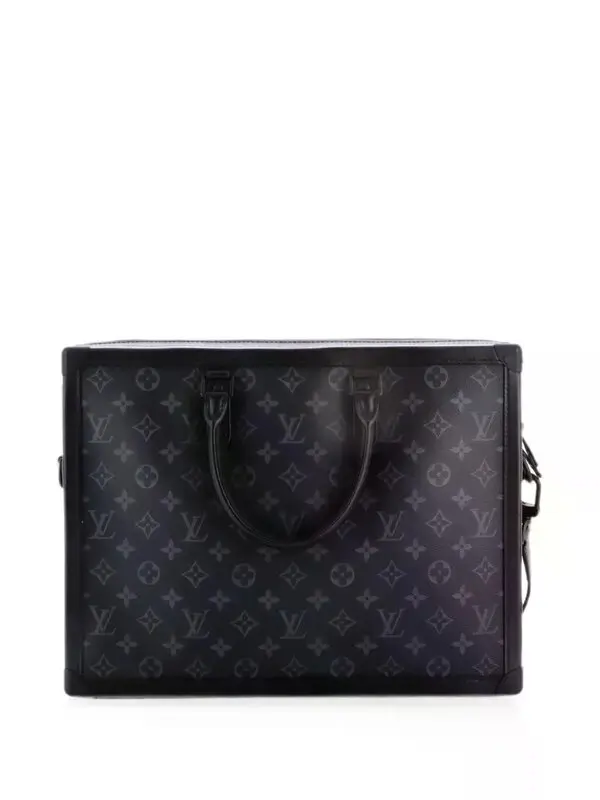 LOUIS VUITTON Soft Trunk Briefcase Monogram Eclipse Canvas Business Bag