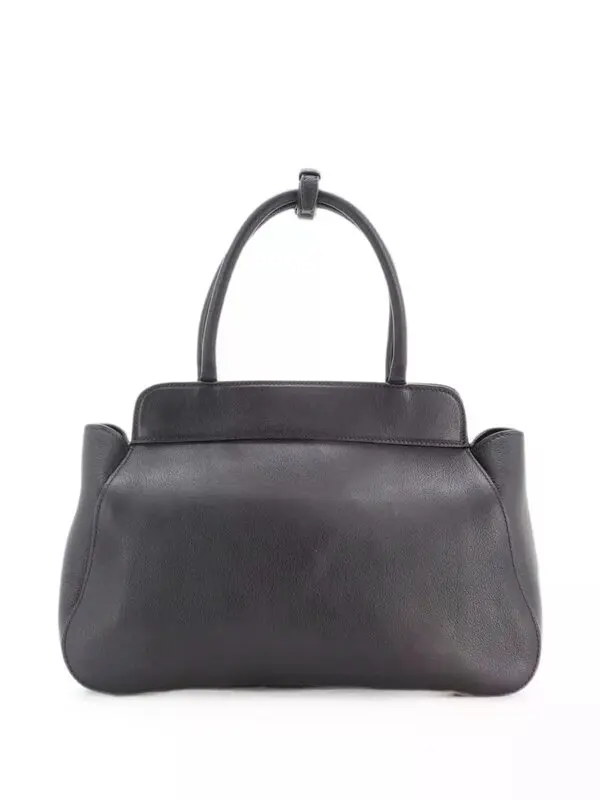 Prada Frame Soft Grain Leather Medium Tote Bag