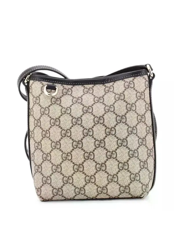 Gucci Gg Emblem Gg Coated Canvas Small Bucket Bag