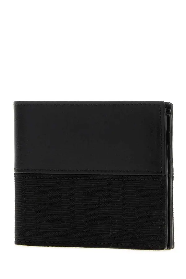 Fendi Jacquard And Leather Ff Wallet