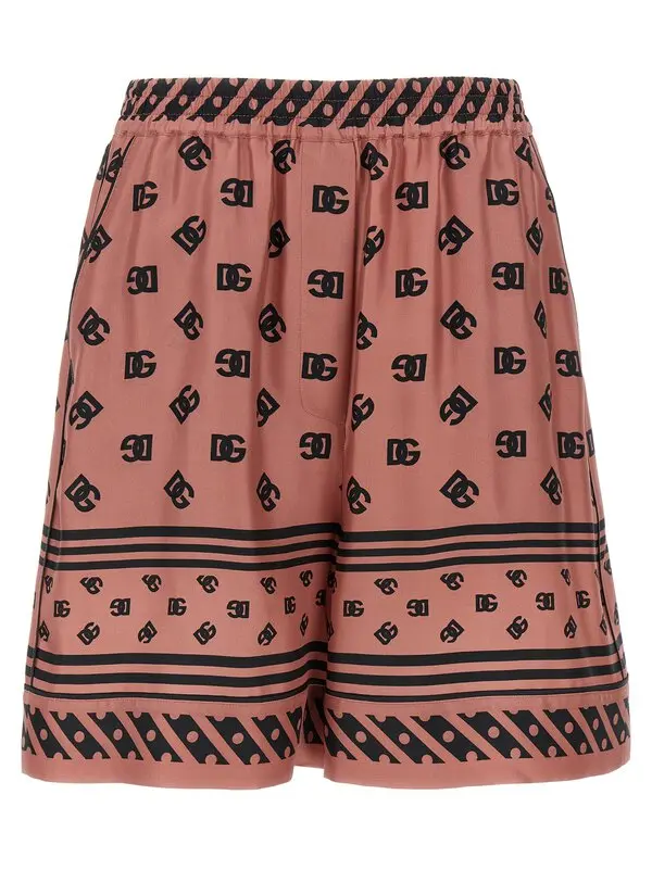 Dolce & Gabbana Silk Bermuda Shorts - Pink