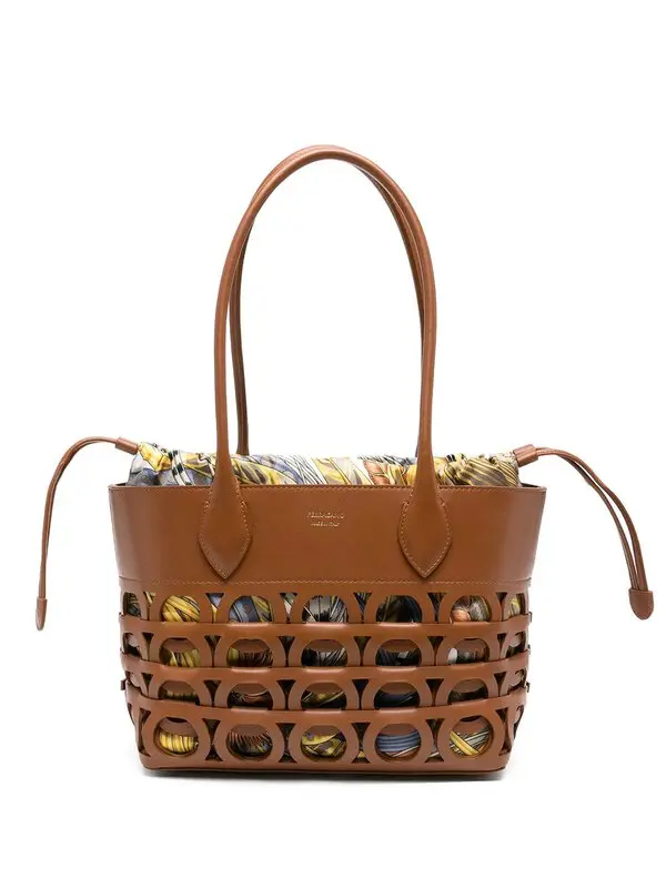 FERRAGAMO Gancini Laser Tote Bag - Brown