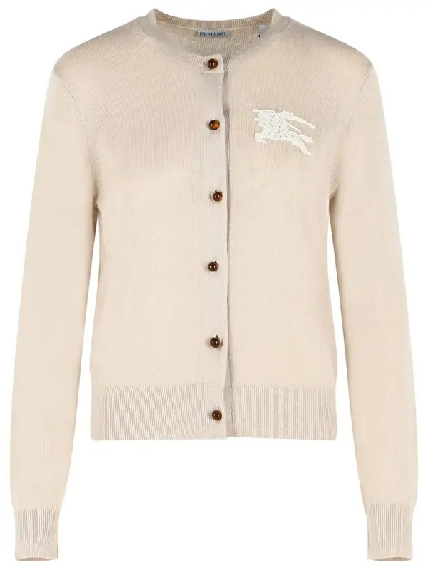 Burberry Ravella Wool Blend Cardigan - Cream