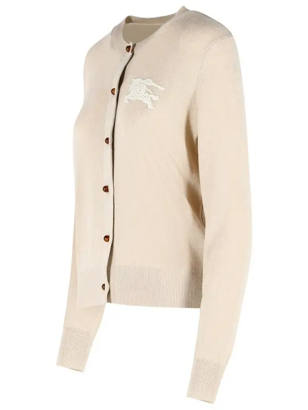Burberry Ravella Wool Blend Cardigan - Cream